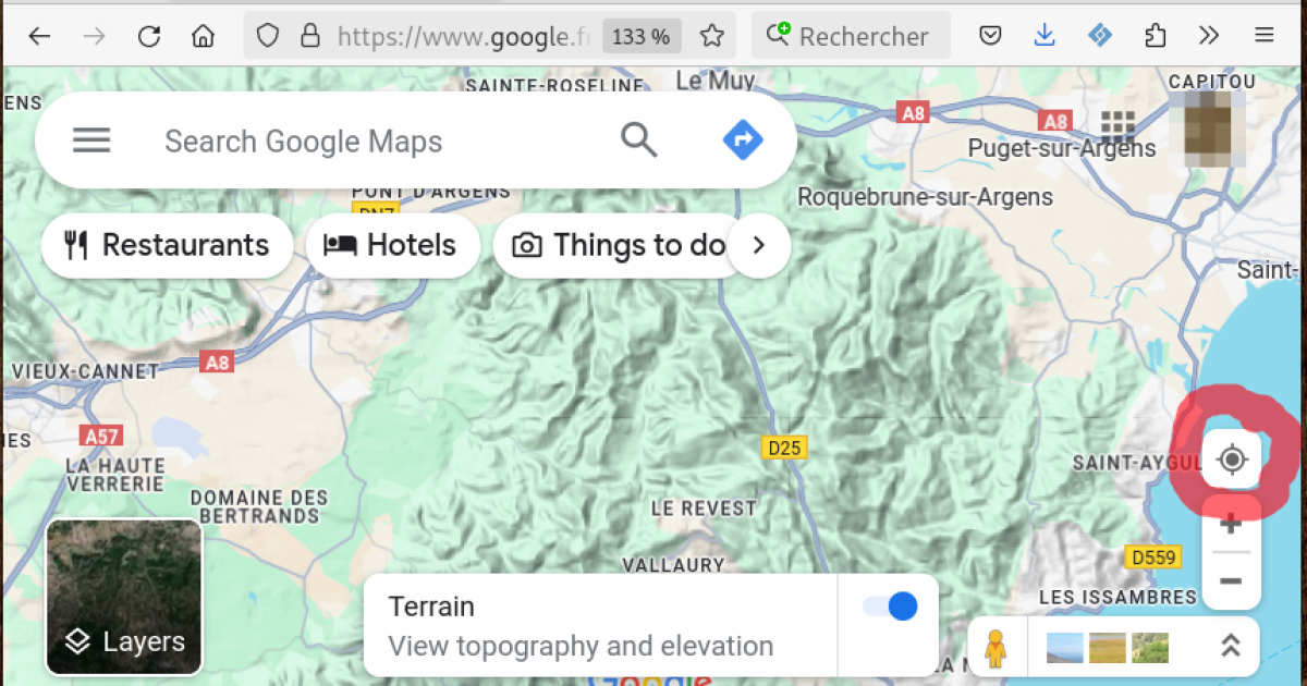 Documentation GoGoCarto : Raccourci vers géolocation